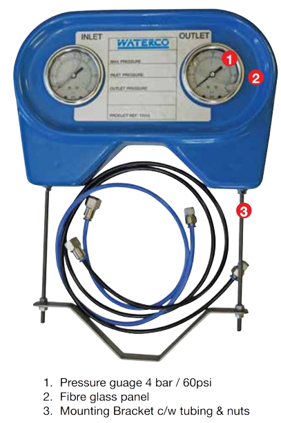 Dual pressure gauge panel - Waterco