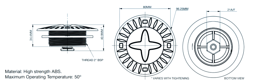 Fibreglass pool hydrostatic valves - Waterco
